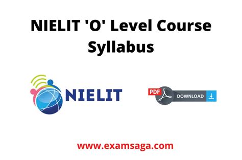 Nielit O Level Syllabus Updated 2022 Pdf Examsaga