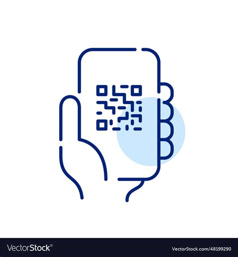 Smartphone App To Scan Qr Code Payment Links Vector Image
