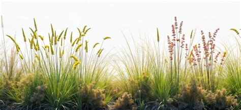 Coastal Buffer Zone With Sea Grasses Wildflowers Natural Habitat For Diverse Flora Robust Eco