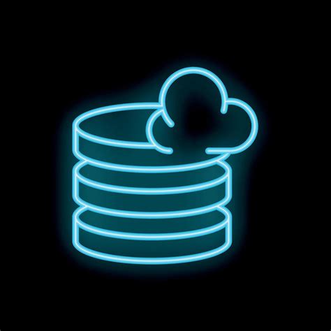 Neon Blue Cloud Computing Icon Representing Data Storage 52833072 Vector Art At Vecteezy