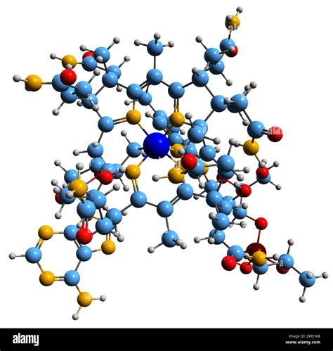 3d Image Of Adenosylcobalamin Skeletal Formula Molecular Chemical Structure Of Coenzyme B12