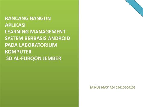 Ppt Rancang Bangun Aplikasi Learning Management System Berbasis Android Powerpoint