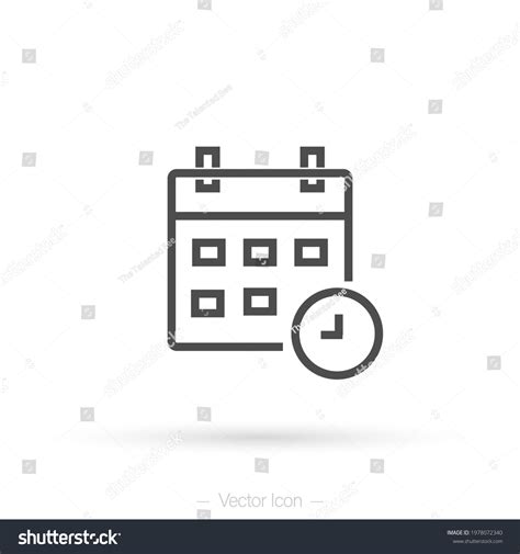 Calendar Clock Time Concept Isolated Vector Stock Vector Royalty Free 1978072340 Shutterstock