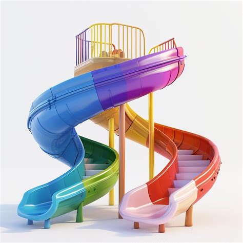 Premium Photo A Colorful Slide Isolated On White Background