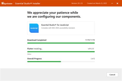 Installing Syncfusion Flutter Web Installer Syncfusion