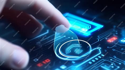 Premium Ai Image User Authentication System With On Virtual Screen