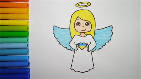 Ангел охоронець України Як легко намалювати ангела Малювання Youtube