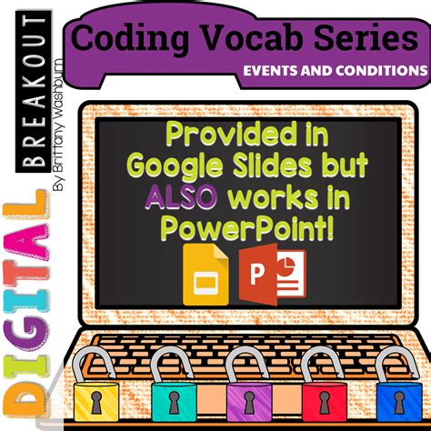 coding vocab digital breakout events and conditions
