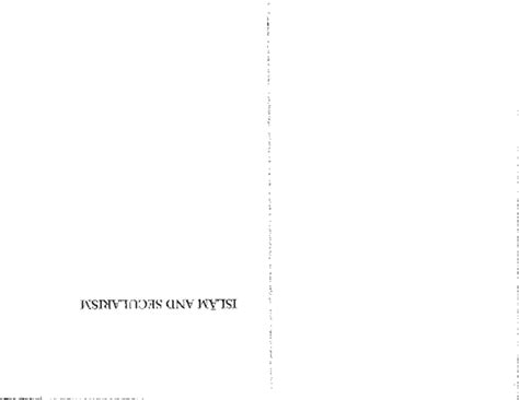 Pdf Islam And Sekularism