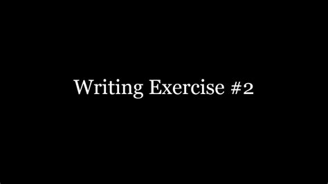 Writing Exercise 2 Star Line Youtube