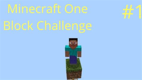 Minecraft One Block Challenge Youtube