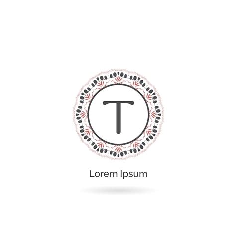 Premium Vector A Circle With A Letter T