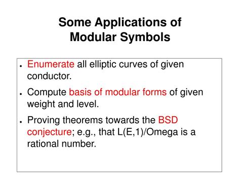 Ppt Introduction To Modular Symbols Powerpoint Presentation Free