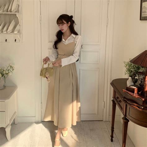 [ 러블리დ 데이트룩] Ss 셀로나 뷔스티에 벨트 나시 롱원피스 봄 여름 가을 하객룩 출근룩 격식룩 에이블리