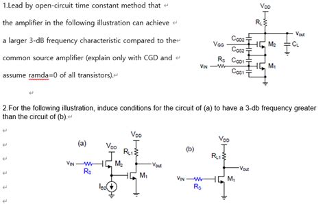 Solved Lead By Open Circuit Time Constant Method That The Chegg