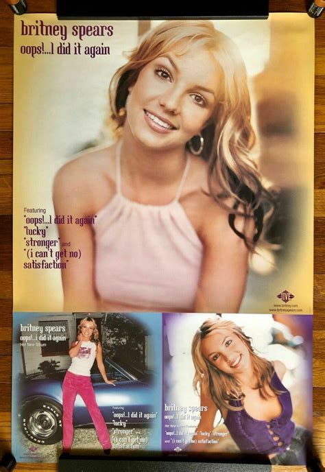 Britney Spears Rare Oops I Did It Again Double Sided Large Promo Poster