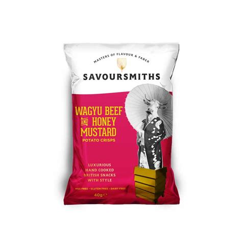 Savoursmiths Wagyu Beef with Honey & Mustard - 40g - Sweetchoklad