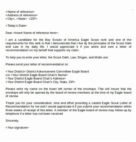 Eagle Scout Ambition Statement Example Luxury Eagle Scout Letter Of Re