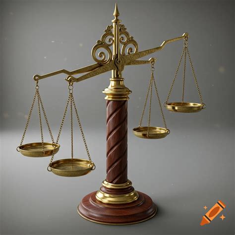 A Detailed Stylized Image Of An Antique Multi Pan Balance Scale With A