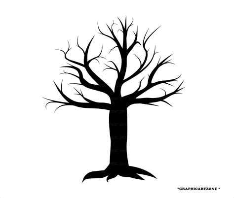 Bare Tree SVG Bare Tree Silhouette Svg Bare Tree Cut File Winter Tree