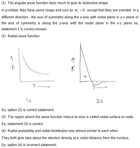 Find The Incorrect Statement 1 The Angular Wave Function For P X