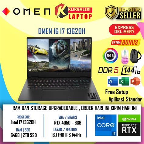 Jual Promo Laptop Gaming Murah Hp Omen Intel Core I H Rtx Gb Ram Ddr Tb Ssd Hz