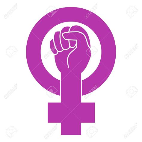 Feminist Symbol With Raised Fist