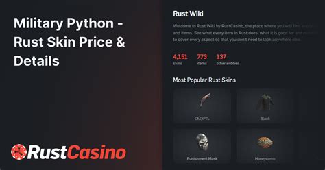 Military Python Rust Skin Price And Details