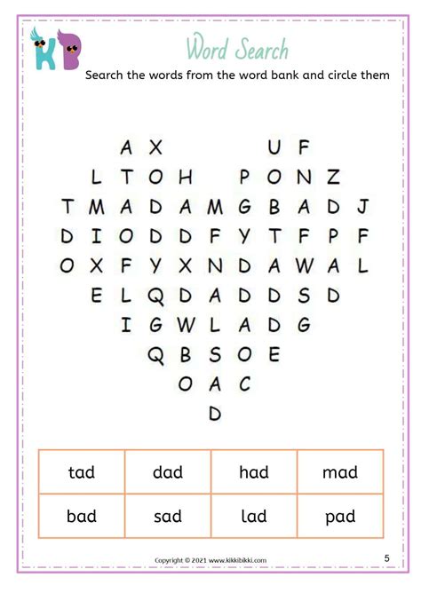Cvc Ad Words Worksheets Free Printable By Kikkibikki