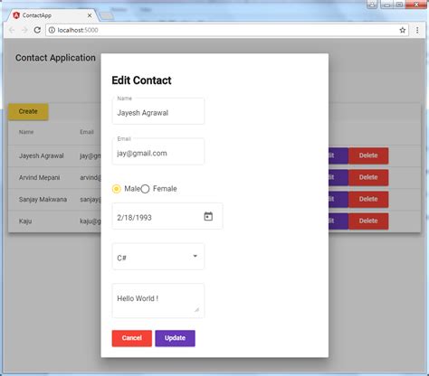 Github Angularexampleshubcontact App Contact Application Using Asp