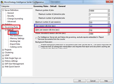 configure session idle timeouts