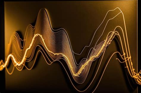 Premium Ai Image Trading Market Financial Graphs And Glowing Lines