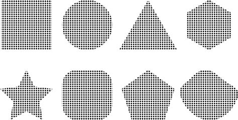 Basic Dotted Halftone Pattern Collage Vector Shapes Set 34119699 Vector Art At Vecteezy