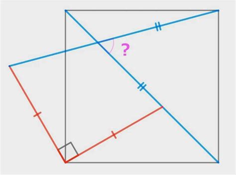 Geometry Find The Missing Angle Formed By The Intersection Of A Diagonal And An Equal Line