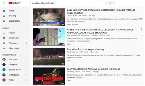 The Youtube Algorithm Is Promoting Las Vegas Conspiracy Theories Mashable