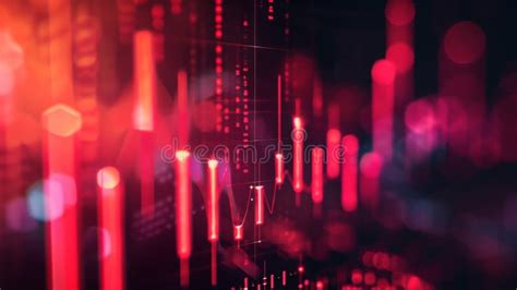 Stock Market Abstract With Glowing Red Graphs Stock Image Image Of Finance Futuristic 360437881