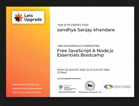 Sandhya Khandare On Linkedin Javascript And Nodejs