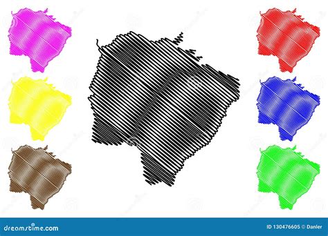 Mato Grosso Do Sul Map Vector Stock Vector Illustration Of Insignia