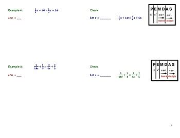 Module Lesson Fractional Equations LCD Rule By AlgebraMart