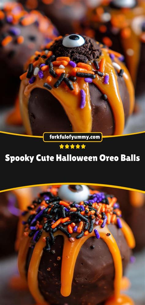 Spooky Halloween Oreo Balls Treat Forkfulofyummy