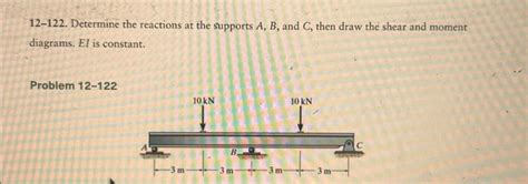 Solved 12 122 Determine The Reactions At The Supports A B