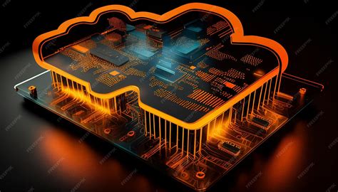 Premium Photo Cloud Computing An Isometric Representation Of A Modern