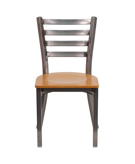 Emmaoliver Clear Coated Ladder Back Metal Restaurant Dining Chair Macys