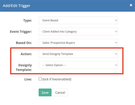 Automation Setup Triggers Vaultre