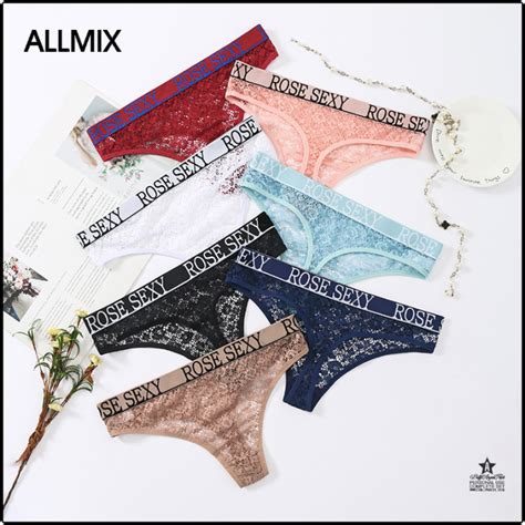 9036 Allmix กางเกงในกางเกงในลูกไม้เซ็กซี่แบบผูกเชือก G String Lage
