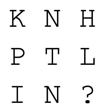 What Letter Completes The Pattern Lll K N StudyX