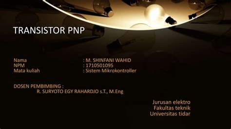 Spesifikasi Transistor Pnp Pptx