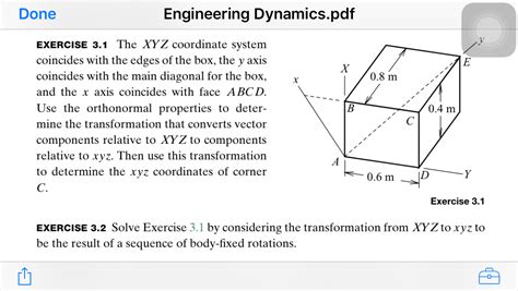 The Xyz Coordinate System Coincides With The Edges Of