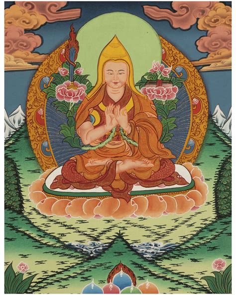 Buddhist Masters Thangka Milarepa Tsongkhapa Longchenpa And More