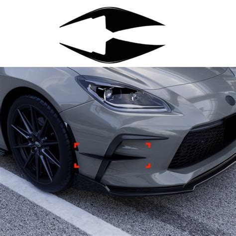 For Toyota Gr86 22 25 Pair Black Front Bumper Side Vent Fin Trim Canard